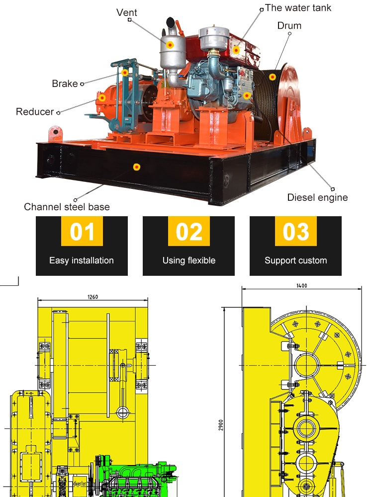 China Diesel Power Winch Manufacturers and Suppliers - Customized ...
